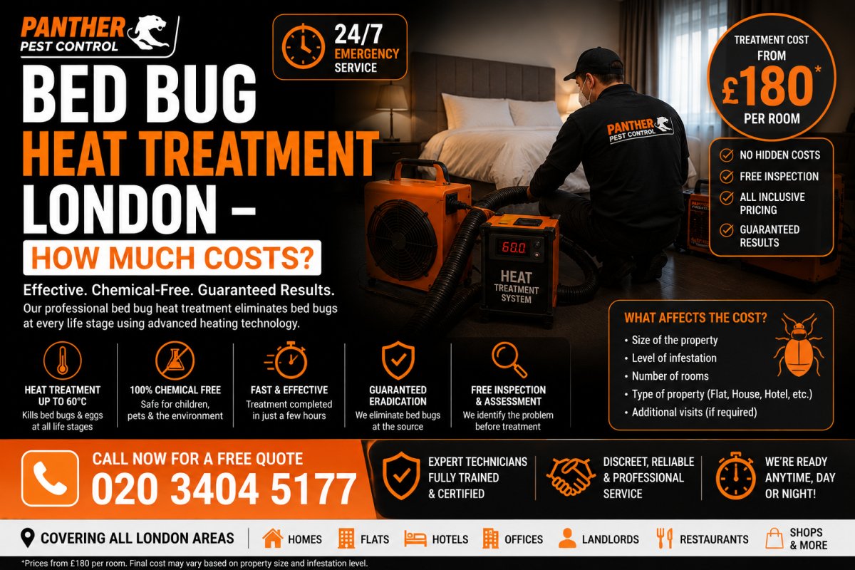 Bed Bug Heat Treatment London – How Much Costs
